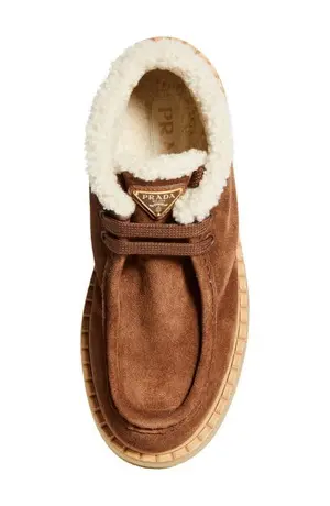 Prada Shearling Derby Bootie