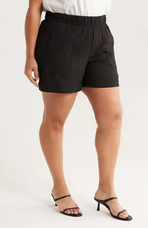 Wit & Wisdom Skyrise Patch Pocket Shorts - Black