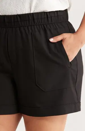 Wit & Wisdom Skyrise Patch Pocket Shorts - Black
