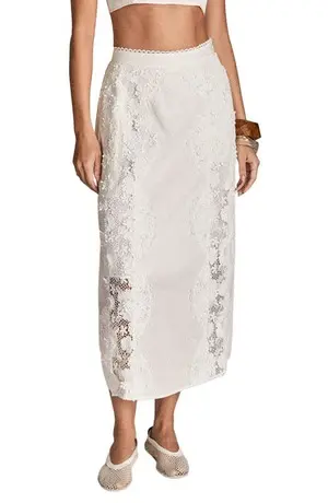 English Factory Lace Midi Skirt