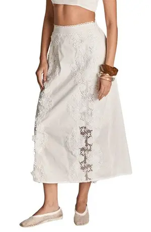 English Factory Lace Midi Skirt