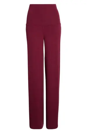 Lunya Rib Foldover Waist Pajama Pants - Calliope Wine