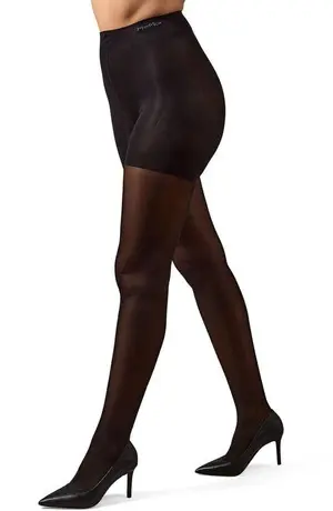MEMOI Lustre Shaper Tights - Black