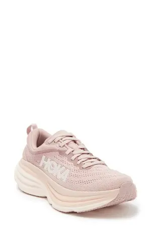HOKA Bondi Running Shoe - Pale Mauve/peach Whip