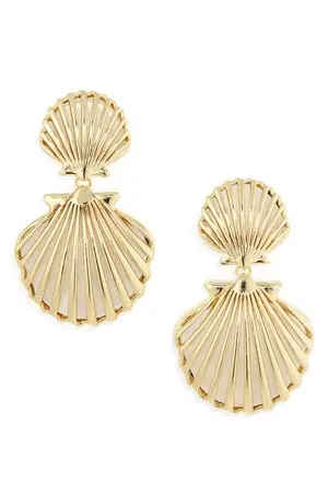 Baublebar Marni Seashell Drop Earrings - Pearl/gold