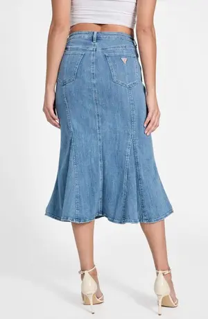 Guess Lia Denim Midi Skirt