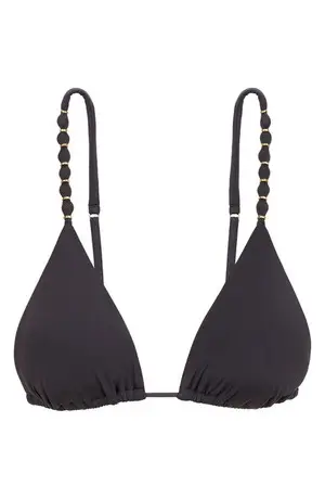 VIX PAULA HERMANNY Paral Beaded Triangle Bikini Top