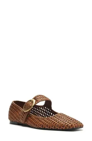 AREZZO Eve Woven Ballet Flat - Warm Caramel