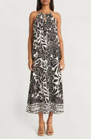THE GOOD JOURNEY Keyhole Maxi Sundress