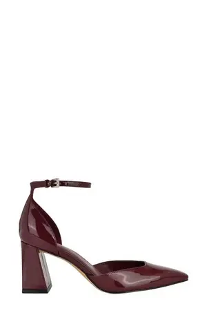 Calvin Klein Nalene Ankle Strap Pumps - Red
