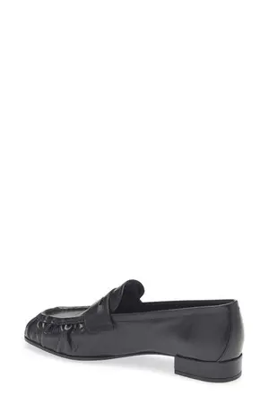 Prada Ruched Toe Penny Loafer - Nero
