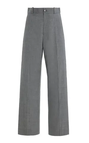MARIE ADAM-LEENAERDT Classic Cropped Wool Trousers
