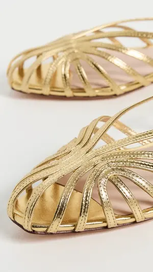 LOEFFLER RANDALL Devon Lattice Slingback Sandals - Gold