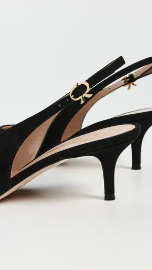 GIANVITO ROSSI Robbie Slingback Pumps - Black