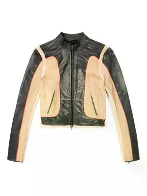 DIESEL L-oonie Panelled Leather Jacket - 9xx