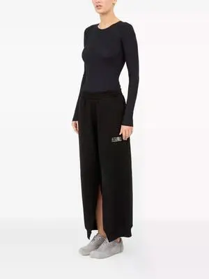 MAISON MARGIELA Wide-leg Cotton Jersey Sweatpants With Front Slits