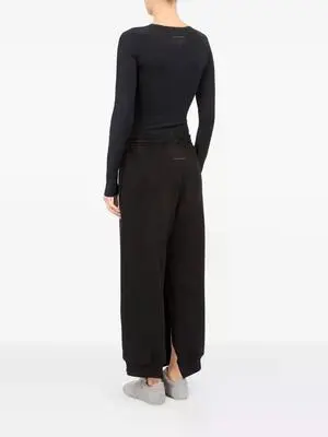MAISON MARGIELA Wide-leg Cotton Jersey Sweatpants With Front Slits
