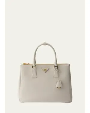 Prada Galleria Saffiano Leather Top-handle Bag - Talc