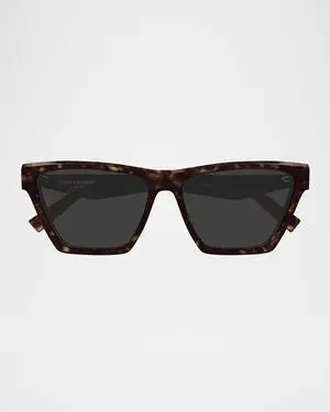 Saint Laurent Acetate Cat-eye Sunglasses - Brown Pattern