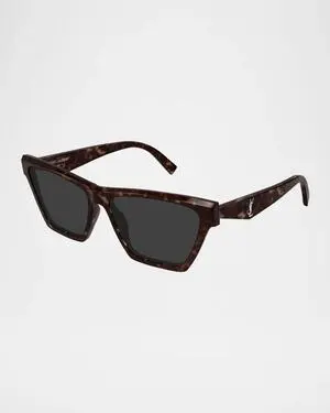 Saint Laurent Acetate Cat-eye Sunglasses - Brown Pattern