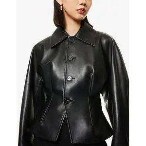 Bottega Veneta Cinch-waist Short Leather Jacket