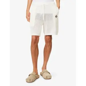 BELIER Crochet Drawstring Cotton-knit Shorts