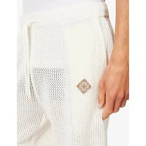 BELIER Crochet Drawstring Cotton-knit Shorts