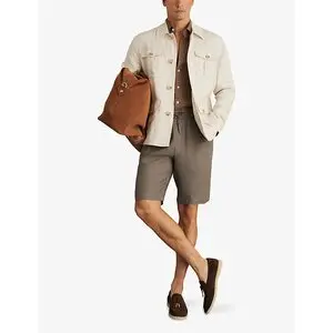 REISS Drawstring Linen Shorts