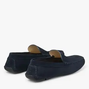 JIMMY CHOO Stanly Reverse Suede Driver - Blue