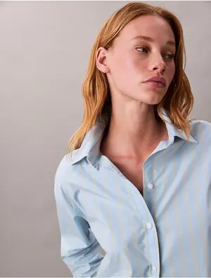 Calvin Klein Cotton Stripe Relaxed Button-down Shirt