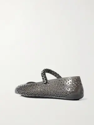 JIMMY CHOO Jelly Crystal-embellished Ballet Flats