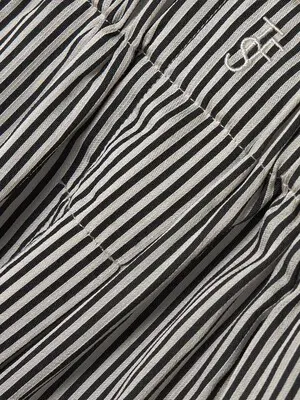 THE FRANKIE SHOP Lui Embroidered Striped Woven Shorts