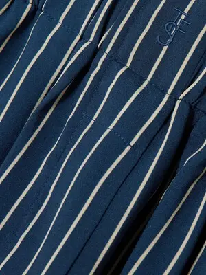 THE FRANKIE SHOP Lui Striped Crepe Shorts - Blue