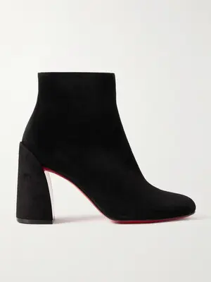 CHRISTIAN LOUBOUTIN Turela 85 Suede Ankle Boots - Black