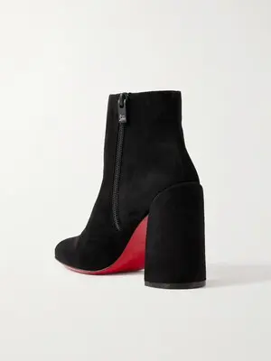 CHRISTIAN LOUBOUTIN Turela 85 Suede Ankle Boots - Black