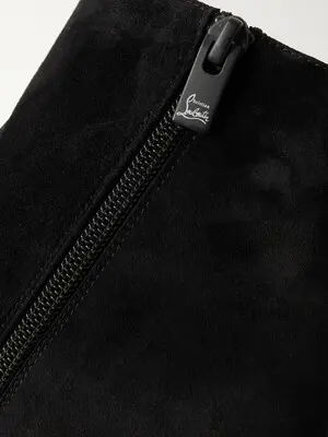 CHRISTIAN LOUBOUTIN Turela 85 Suede Ankle Boots - Black
