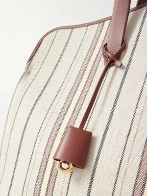 Loro Piana Laguna Striped Canvas Tote