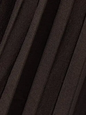 Staud Ellison Ribbed-knit Midi Dress - Brown
