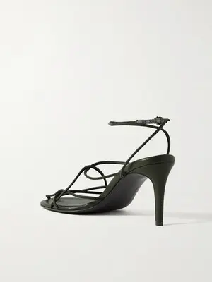 Khaite Loulou Leather Sandals - Green