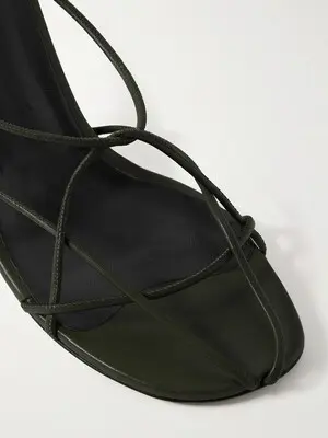 Khaite Loulou Leather Sandals - Green