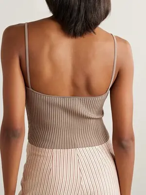 Staud Soleil Ribbed-knit Tank
