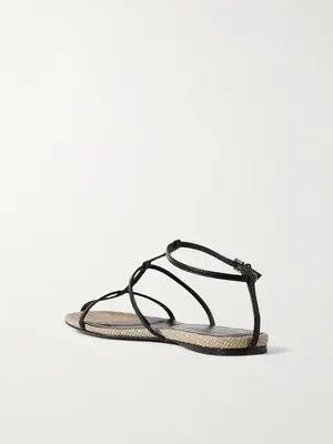 Khaite Cage Leather Sandals