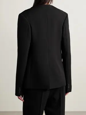 Khaite Jameson Crepe Jacket - Black