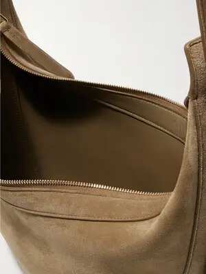 Khaite Augustina Small Suede Shoulder Bag