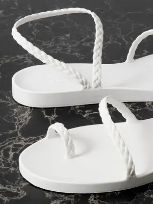 ANCIENT GREEK SANDALS Eleftheria Rubber Sandals - White