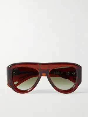 JACQUES MARIE MAGE Barclay Aviator Sunglasses - Brown