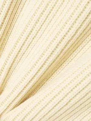 JIL SANDER Ribbed Wool Vest - Neutrals