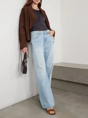 SLVRLAKE Mica Low-rise Wide-leg Jeans - Blue