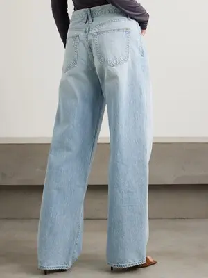 SLVRLAKE Mica Low-rise Wide-leg Jeans - Blue