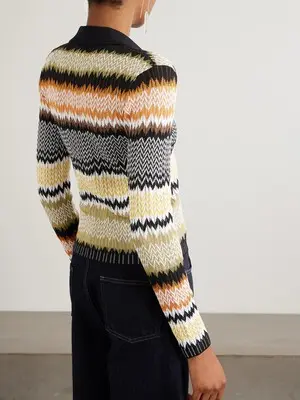 Missoni Striped Crochet-knit Polo Shirt